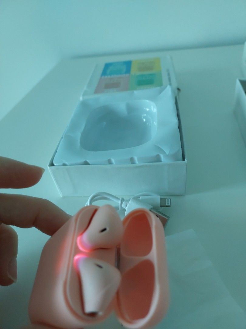 Earpod Wireless Bluetooth Airpod with built in microphone - Pastel Pink ...