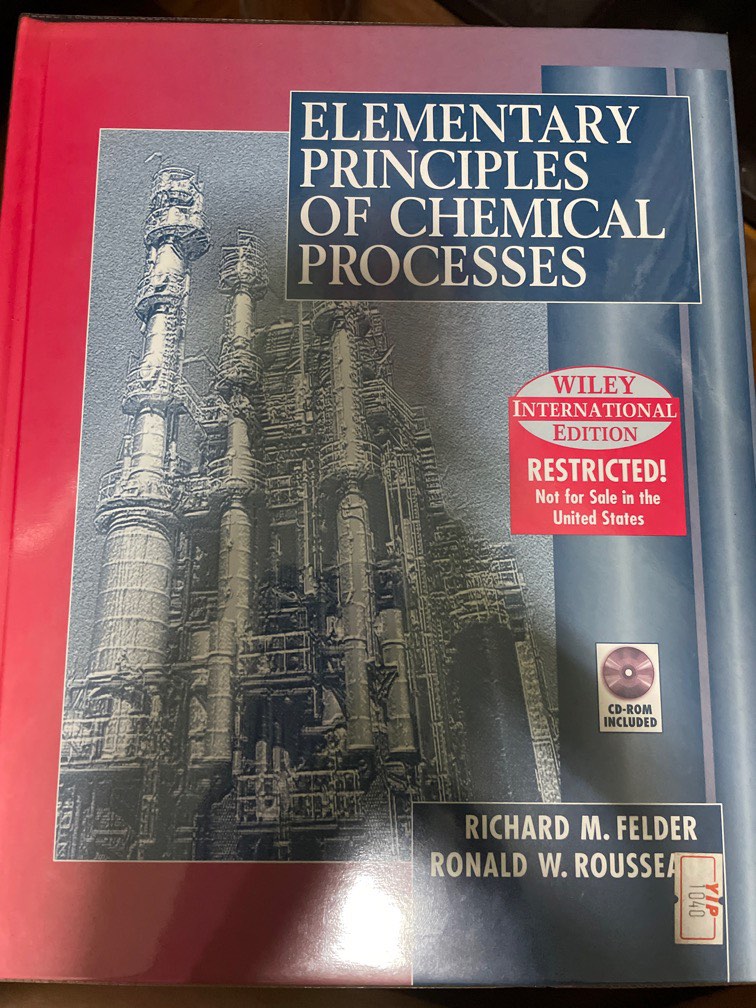 Elementary principles of chemical processes textbook, Hobbies & Toys ...