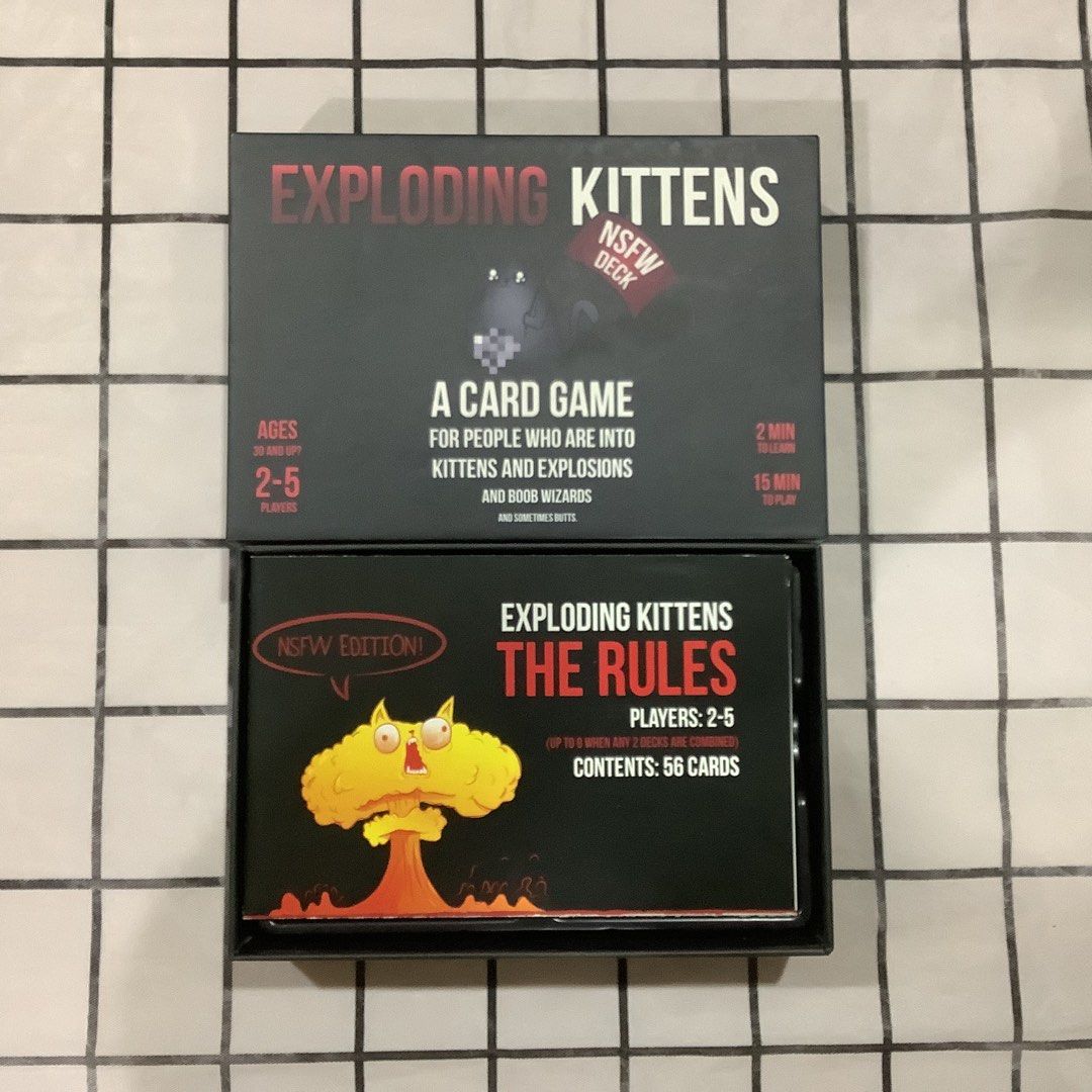 Exploding Kittens: NSFW Edition Cards Board Game Drinking Get-together ...