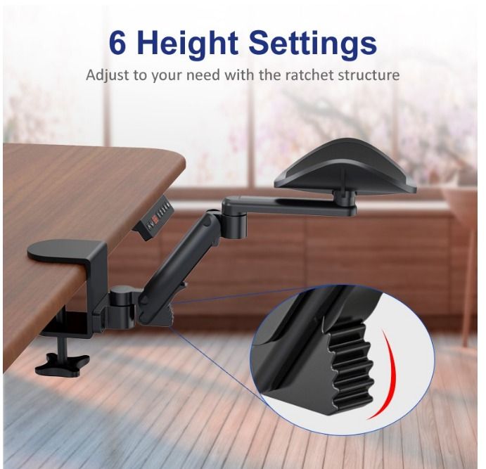 Flujo Adjustable Computer Arm Rest for Home&Office Desk,Wrist Rests ...