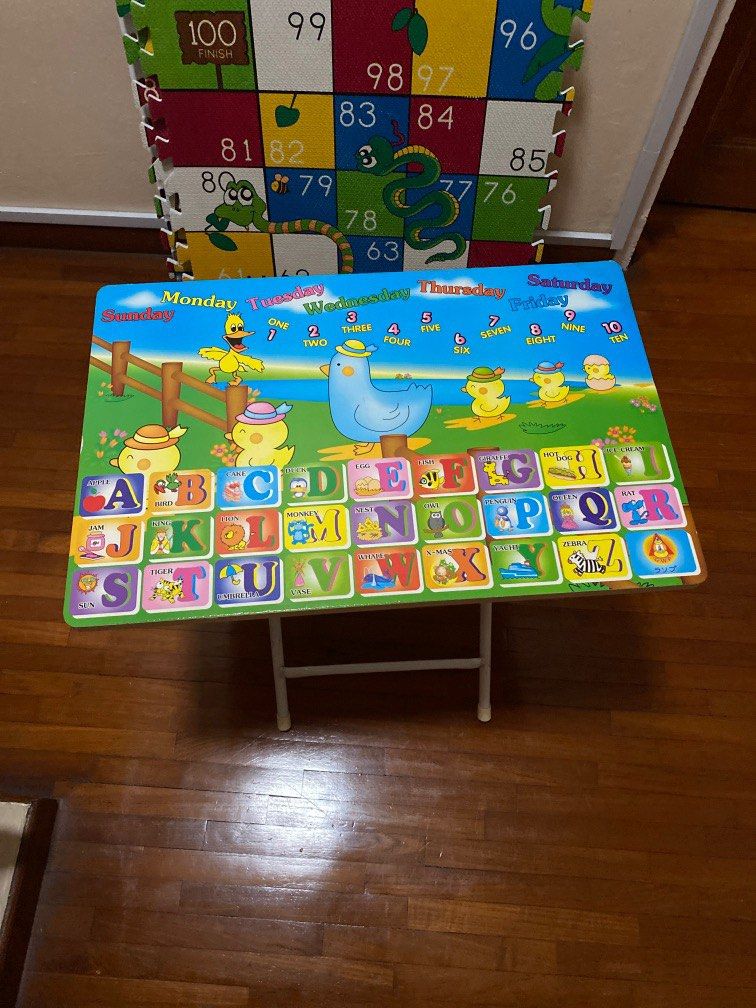 Foldable Alphabet Table, Babies & Kids, Baby Nursery & Kids Furniture ...