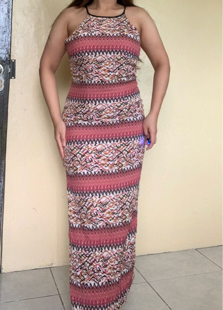 FOLDED AND HUNG SLIT MAXI DRESS, Women's Fashion, Dresses & Sets ...