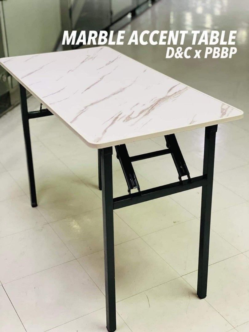 Folding Table Marble Style Foldable Table Dining Table Laptop Study ...