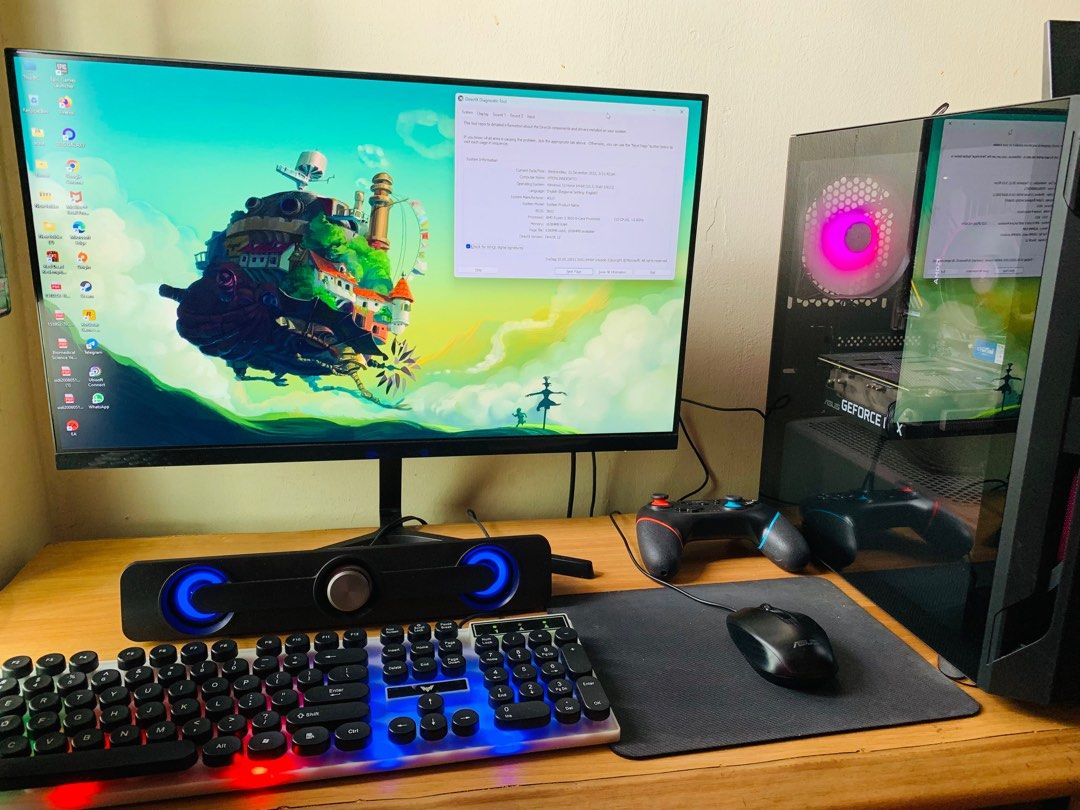 Gaming Desktop Set Computers Tech Desktops On Carousell