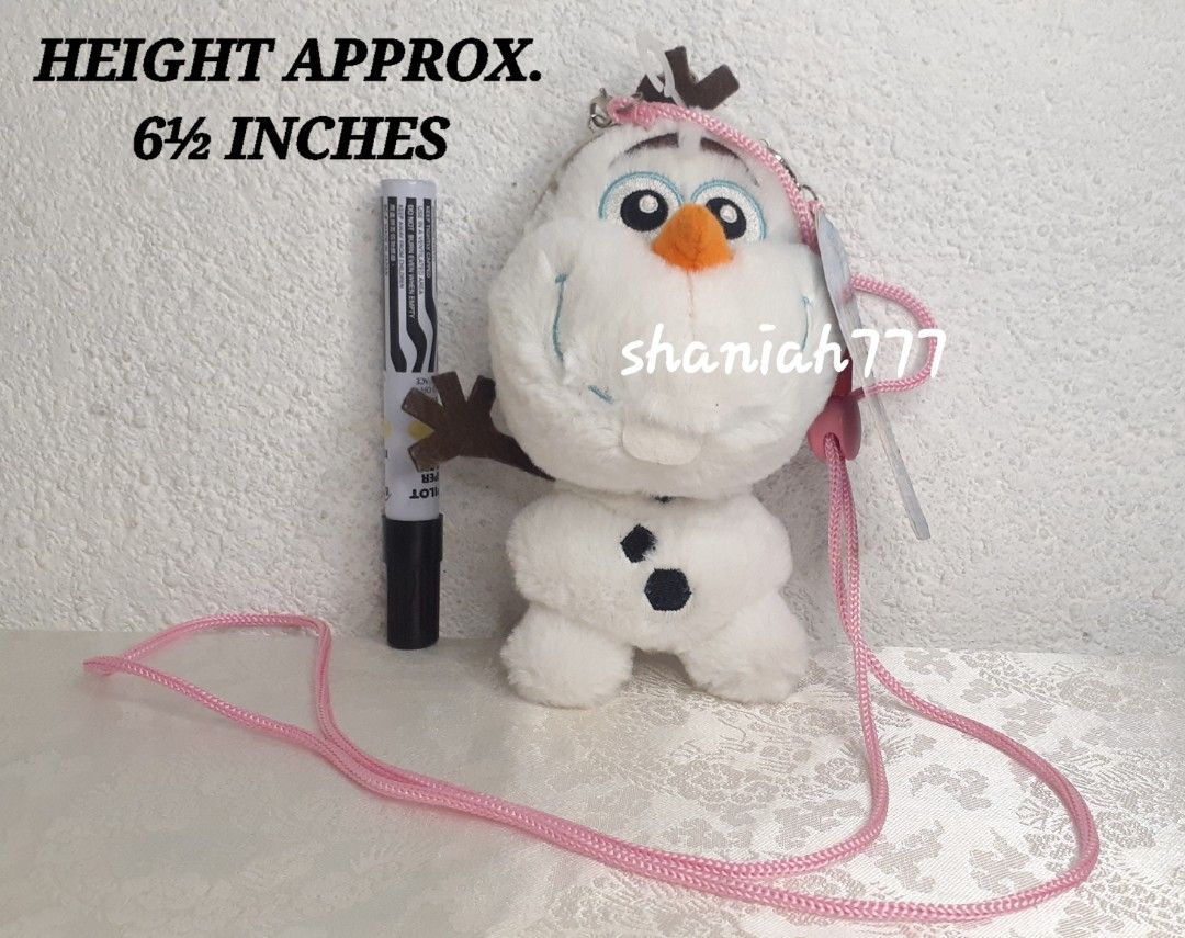 Genuine Disney Store Frozen "OLAF"6.5" Plush Kiss Lock Coin Purse w ...