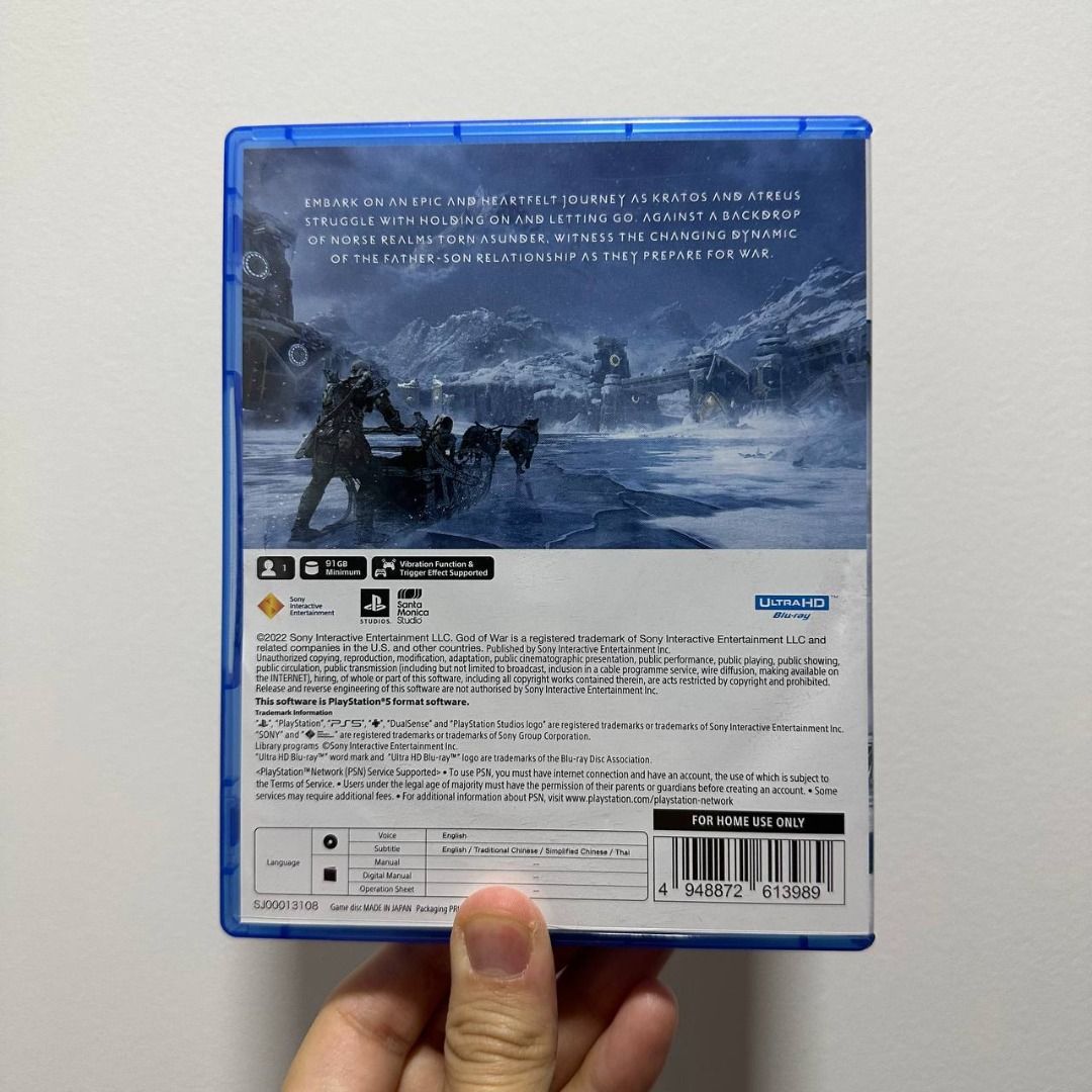God Of War Ragnarok (GOW / GOWR) - PS5 BD / Blu-ray Disc, Video Gaming ...