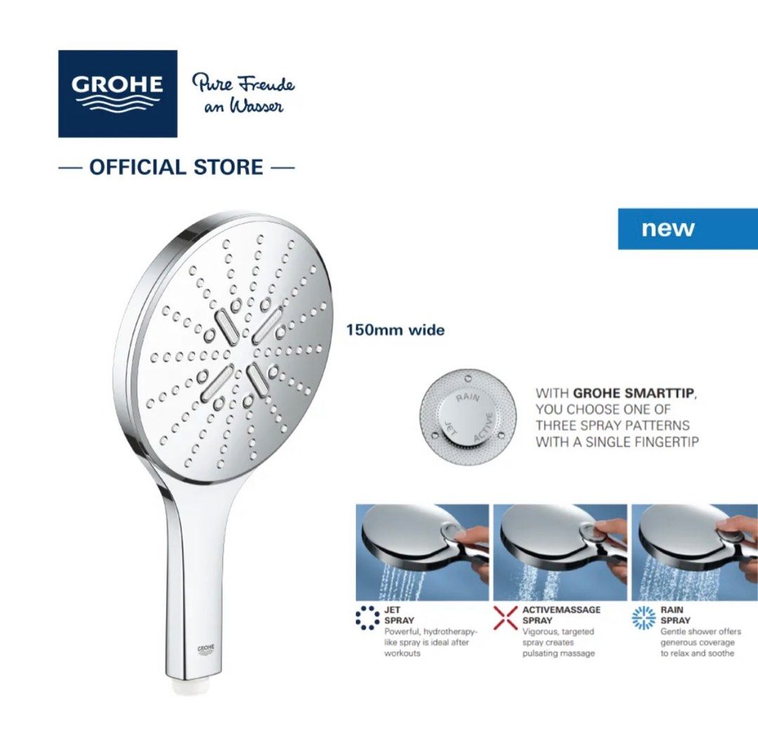Grohe Rainshower Smartactive, TV & Home Appliances, Water Heater & Instant Showers on Carousell
