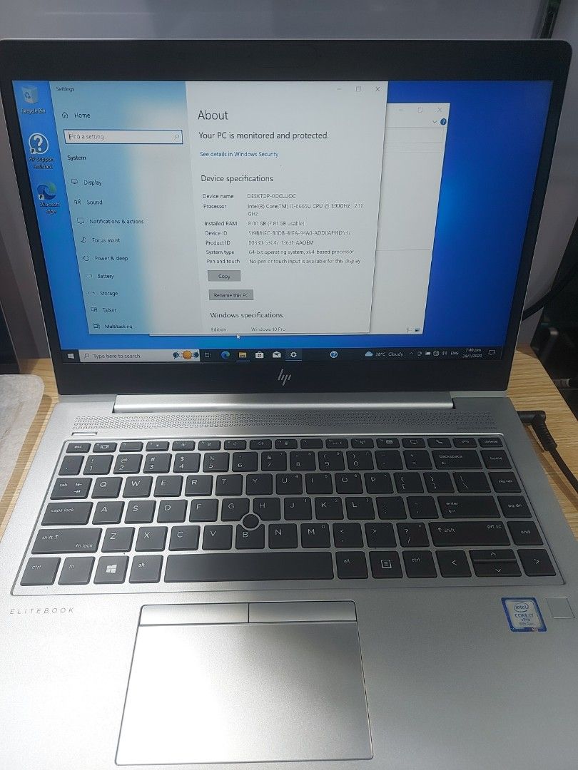 Hp Elitebook i7 -8TH GENERATION BRAND NEW DISPLAY SET, Computers & Tech ...