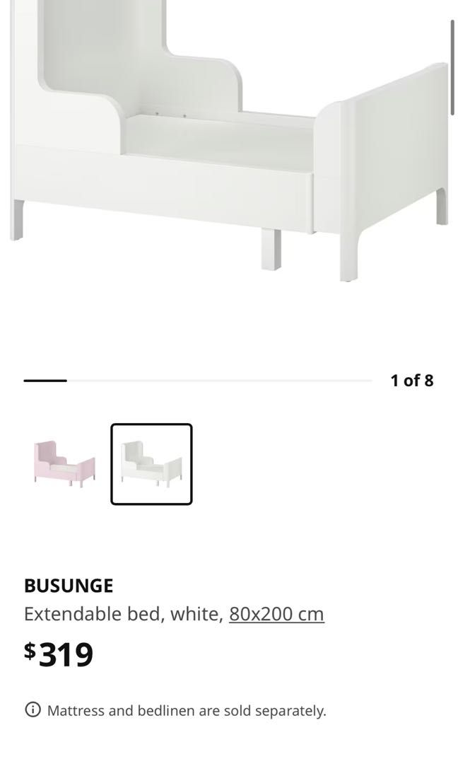 Ikea busunge bed ( extendable ), Furniture & Home Living, Furniture ...