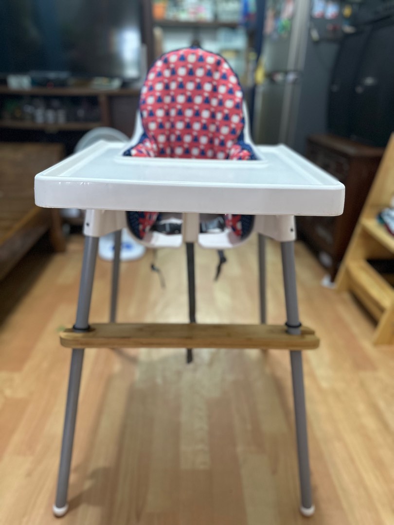 IKEA High chair with footrest &cushion, Babies & Kids, Nursing ...