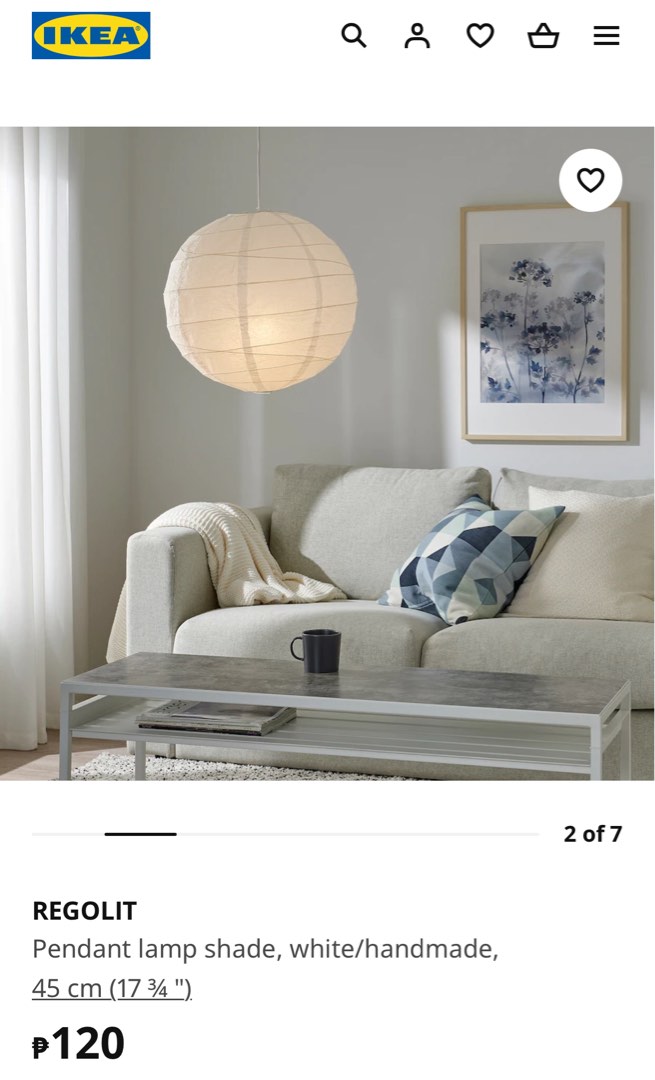 Ikea Regolit pendant lamp, Furniture & Home Living, Lighting & Fans ...