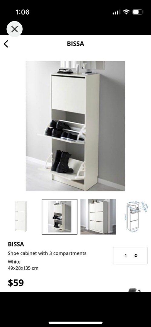 Ikea shoes rack, Furniture & Home Living, Furniture, Shelves, Cabinets ...