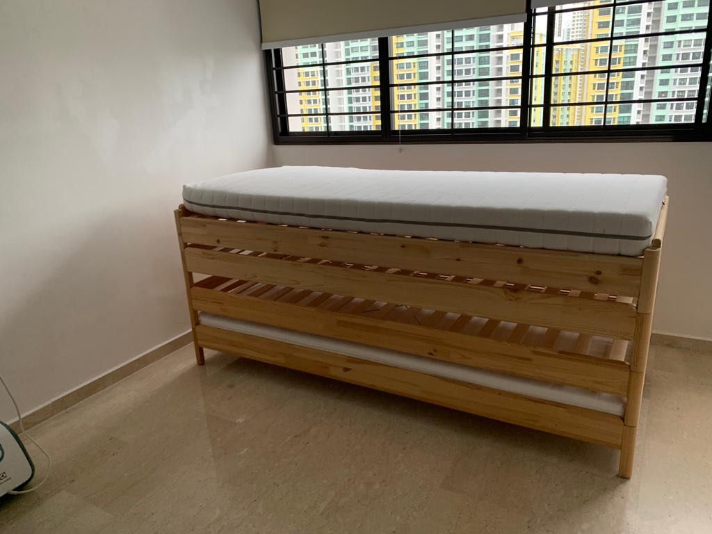 IKEA UTAKER stackable bed frames (Set of 2), Furniture & Home Living ...