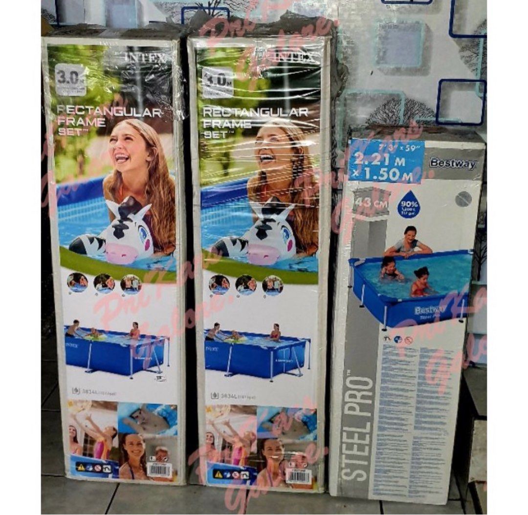 INTEX RECTANGULAR FRAME POOL 3M, Sports Equipment, Sports & Games ... INTEX RECTANGULAR FRAME POOL 3M, Sports Equipment, Sports & Games ...