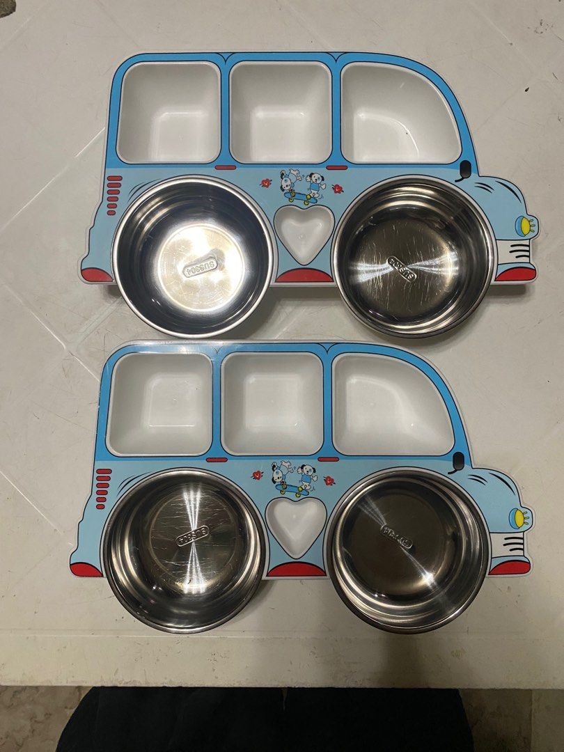 Kids School Bus Plate (Bundle of 2), Furniture & Home Living ...