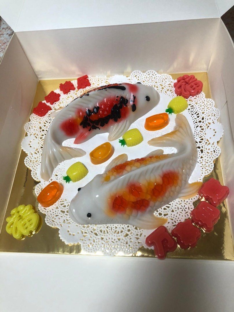 Koi fish agar agar, Food & Drinks, Homemade Bakes on Carousell