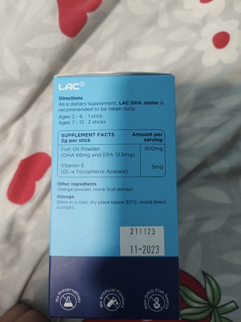 Lac dha junior, Health & Nutrition, Health Supplements, Vitamins ...