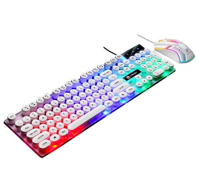LED Gaming Keyboard with Mechanical Keyboard Feel + FREE Mouse ...
