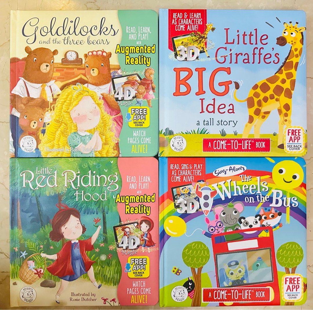 Like new Magic Hippo augmented reality children books, Hobbies & Toys ...