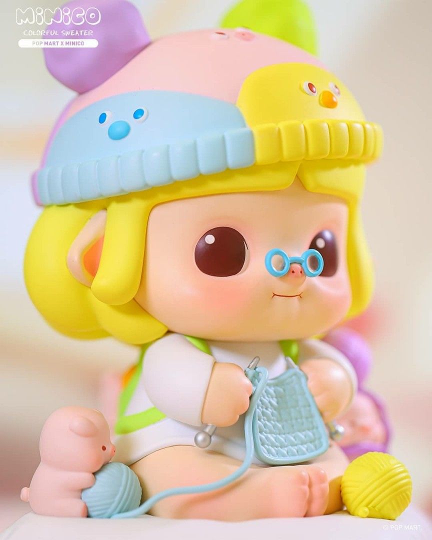 [LIMITED EDITION POPMART] POPMART MINICO COLORFUL SWEATER 15CM ...