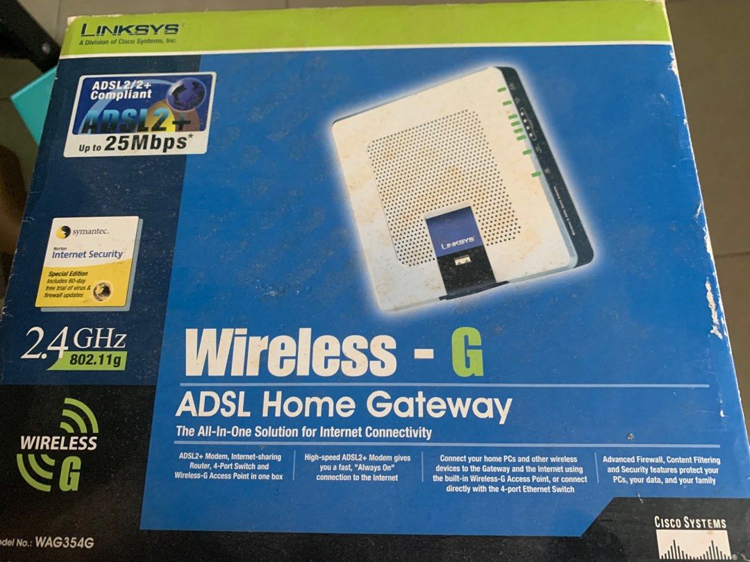 Linksys ADSL Modem and 100MBPS Router, Computers & Tech, Parts ...