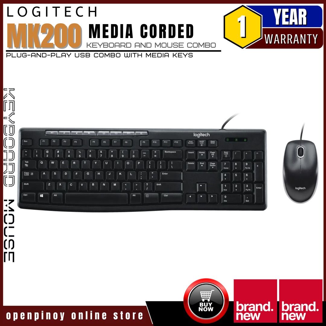 Logitech Mk200 Wired Combo Mouse And Keyboard Computers And Tech Parts