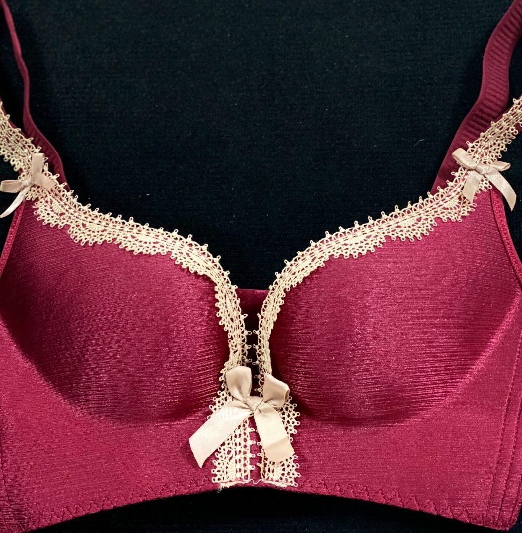 MAGENTA SEMI-CORSET STYLE BUSTIER BRA, Women's Fashion, Undergarments ...