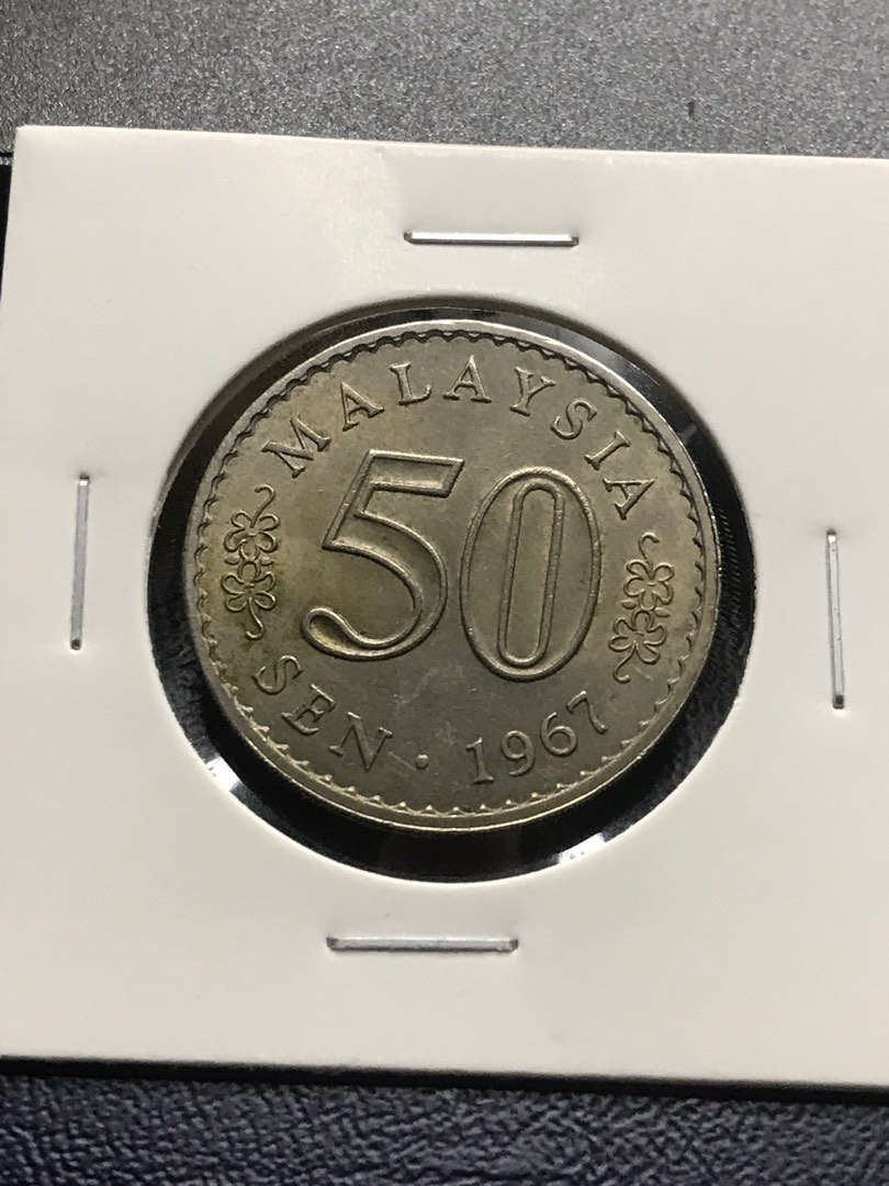 Malaysia 50sen 1967 parliament security edge duit lama syiling, Hobbies & Toys, Collectibles ...