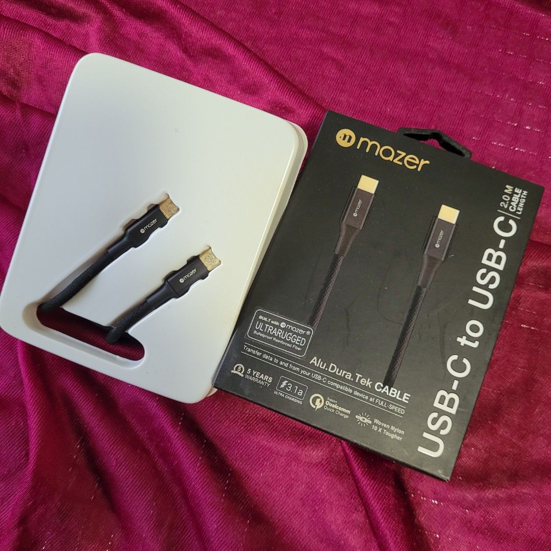 MAZER ALU DURA TEK CABLE TYPE C TO C IN BLACK CHALLENGER PC ZONE ...