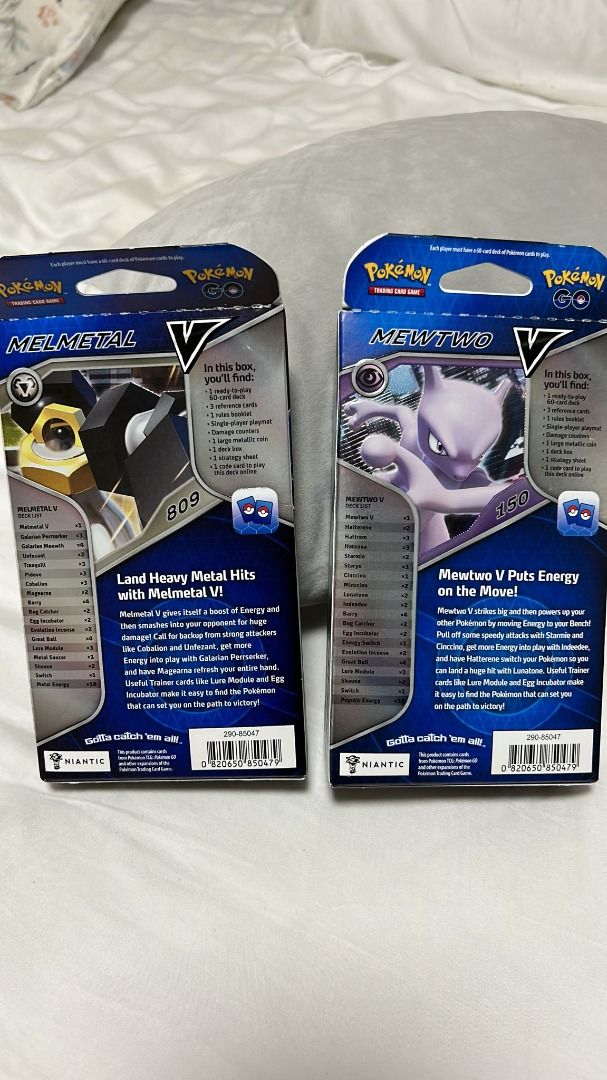 Melmetal V and Mewtwo V Pokemon Go Original Battle Deck Card box ...