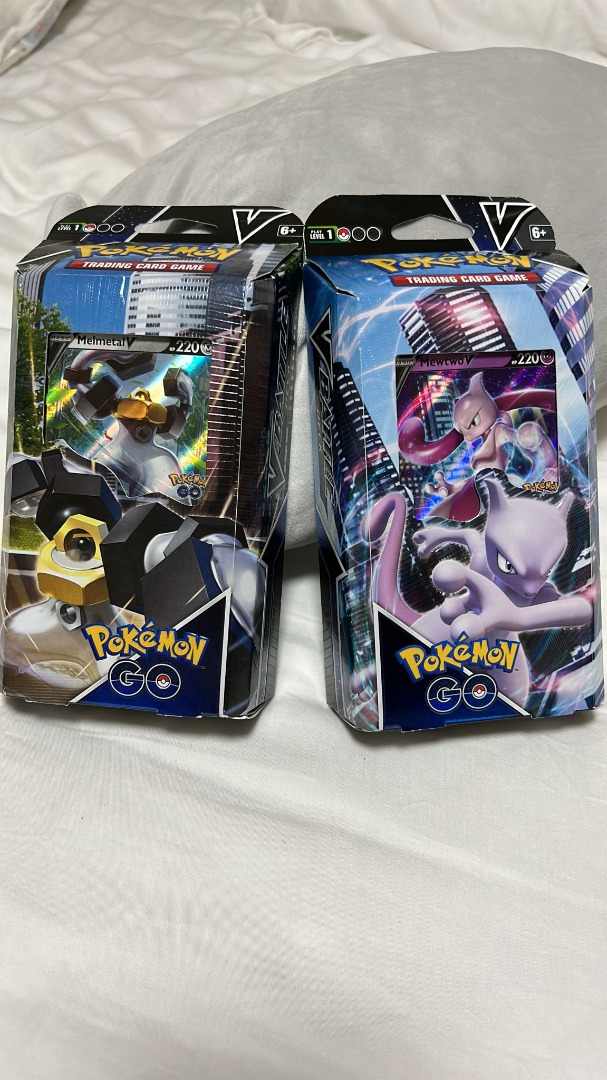 Melmetal V and Mewtwo V Pokemon Go Original Battle Deck Card box ...