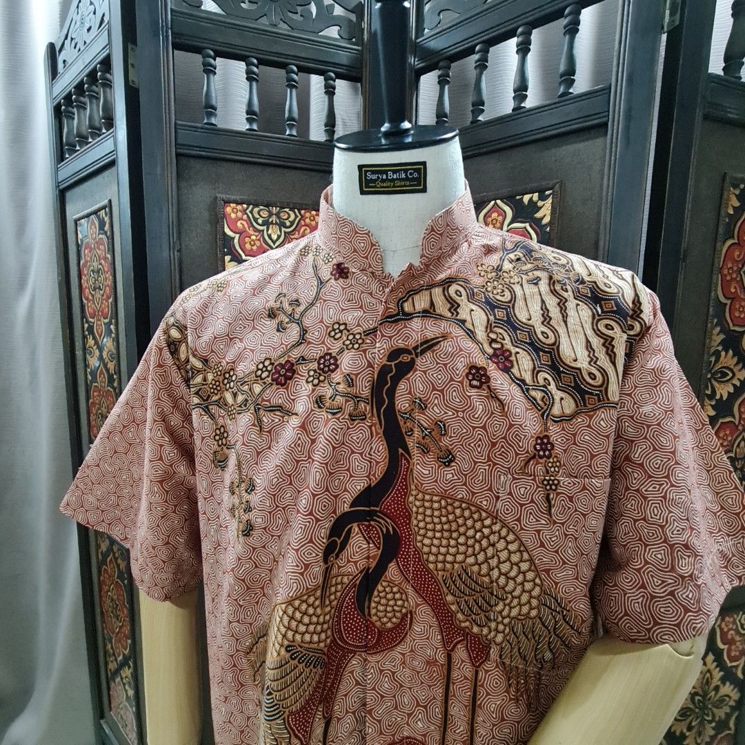 Mens formal Batik Shirt. Raya., Men's Fashion, Tops & Sets, Formal ...