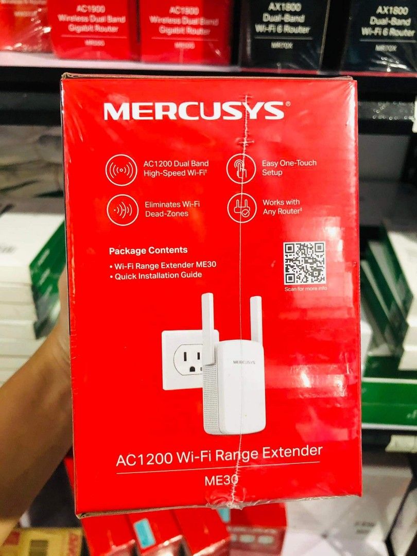 Mercusys ME30 AC1200 Wi-Fi Range Extender Dual Band, Computers & Tech ...