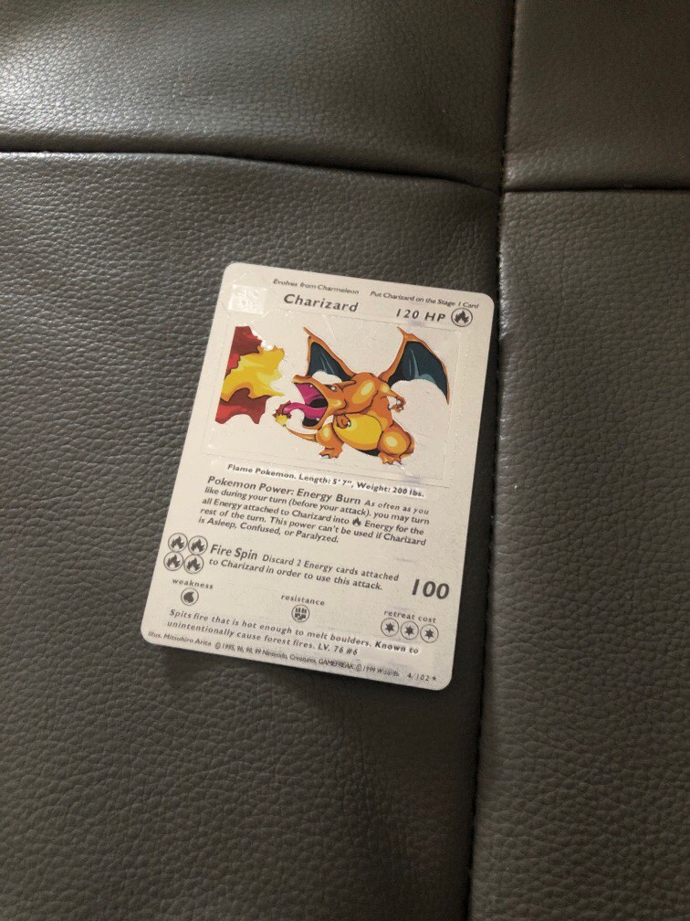Metallic silver charizard, Hobbies & Toys, Toys & Games on Carousell