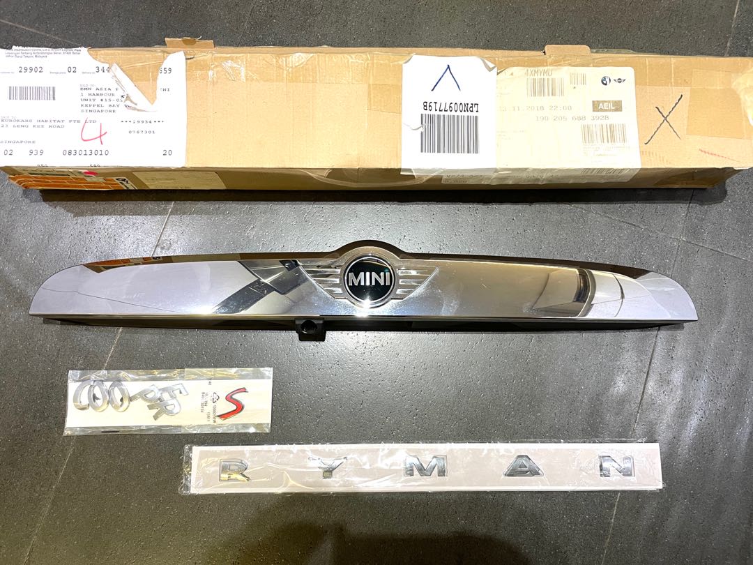 Mini Countryman F60 Cooper Number Plate Light Fairing and Cooper s boot ...