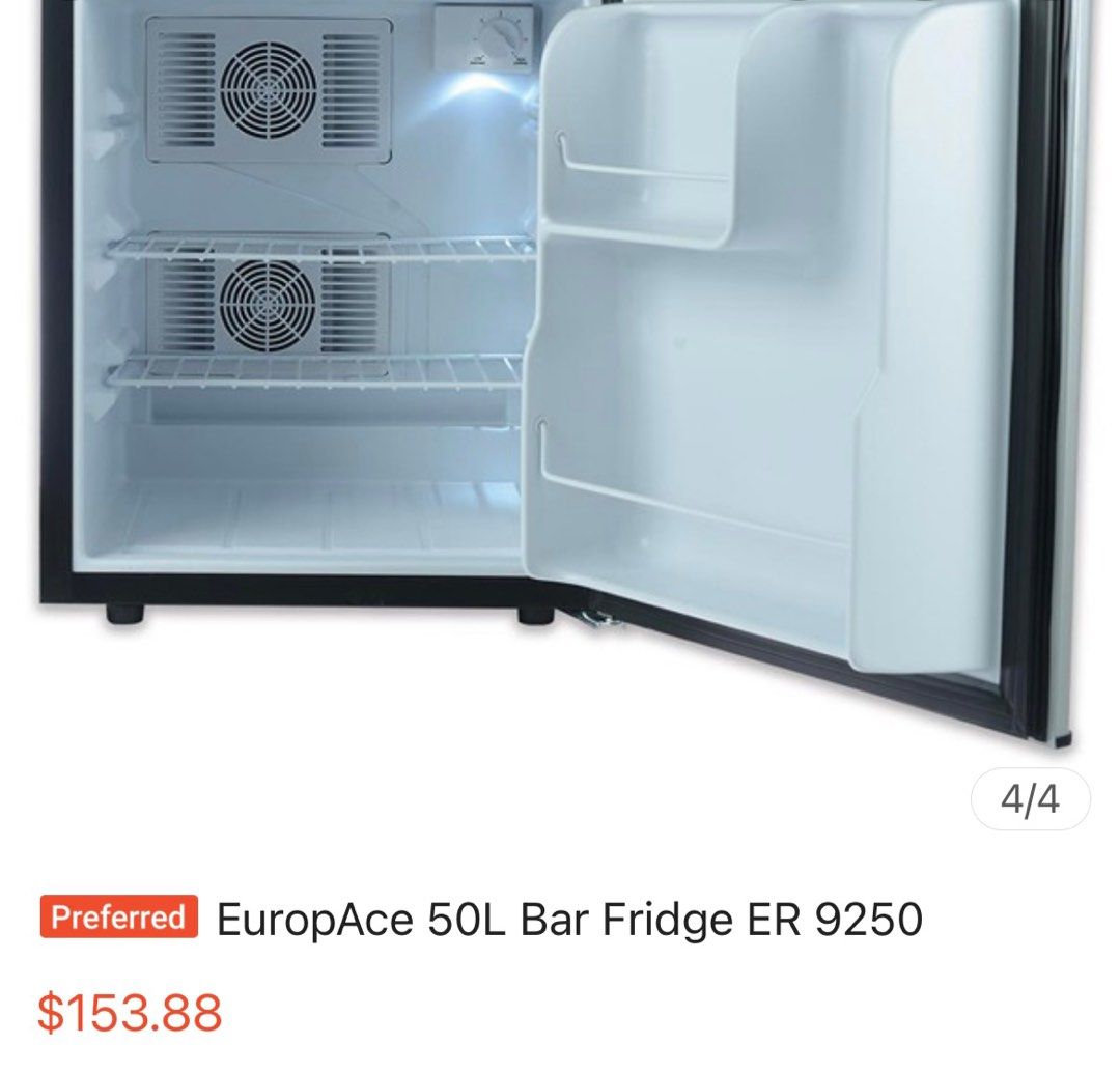 Mini Fridge - EuropAce 50L Bar Fridge ER 9250, TV & Home Appliances ...