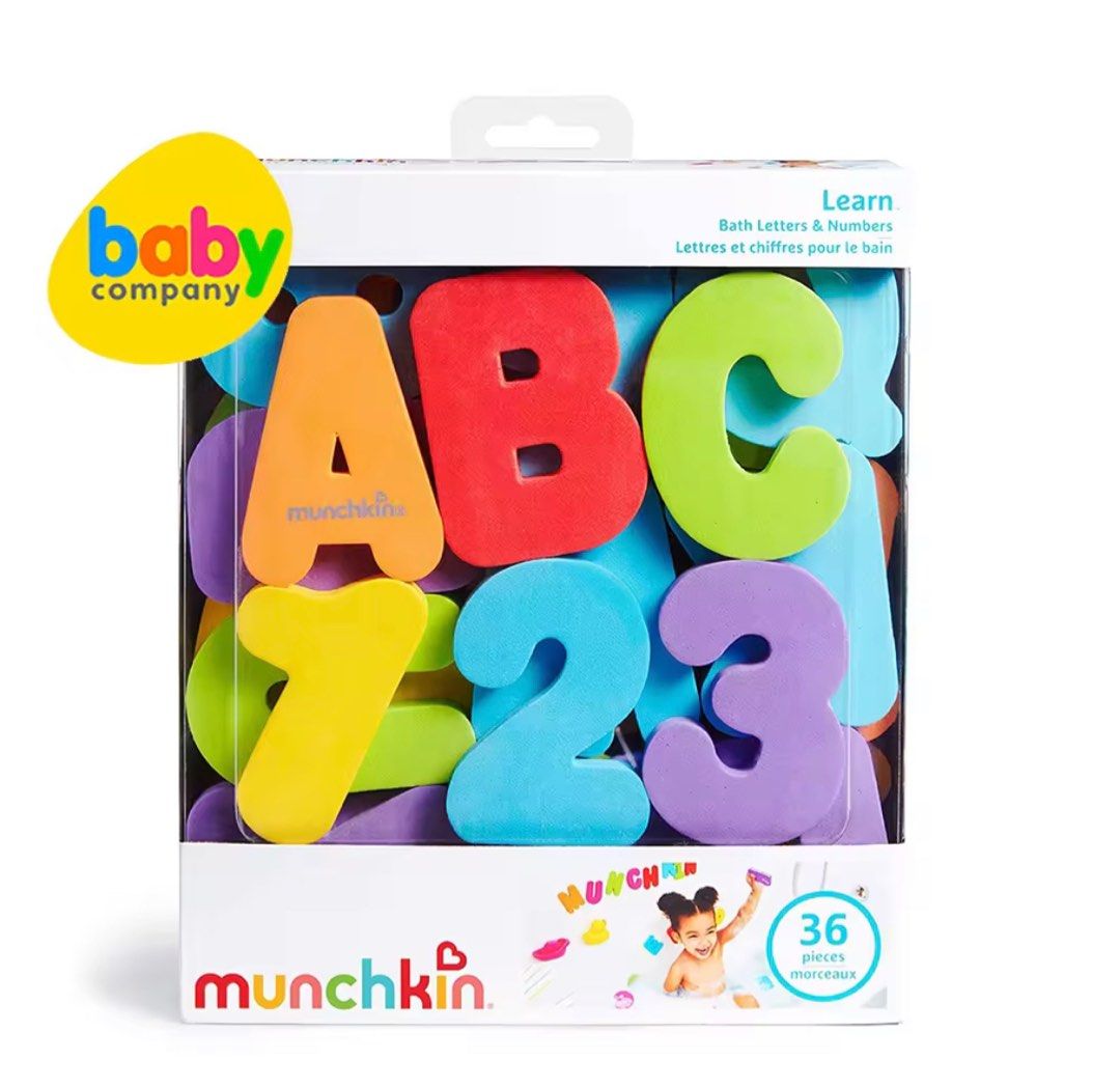 Munchkin Bath Letters & Numbers, Babies & Kids, Bathing & Changing ...