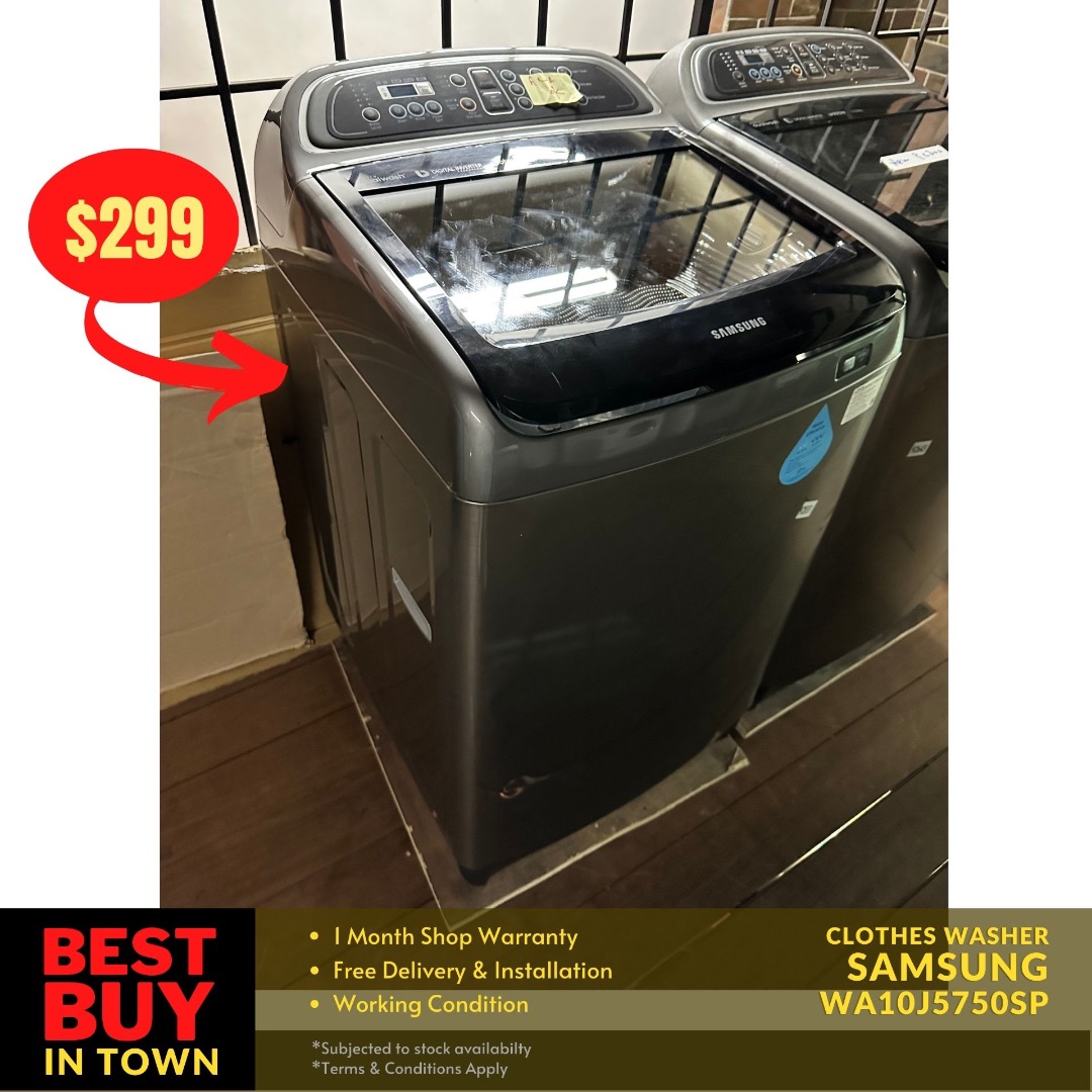 MUST BUY! Samsung 10KG Top-Loader Washing Machine WA10J5750 (92833), TV ...
