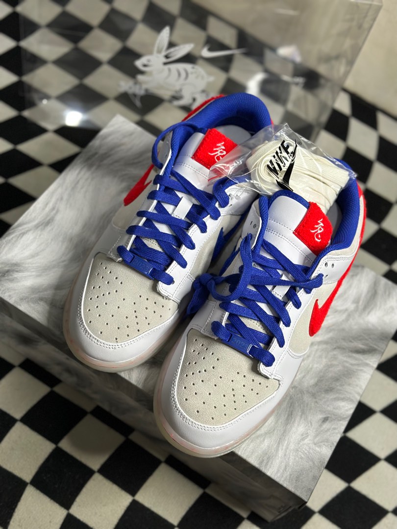 Nike Dunk Low Retro PRM “Year of the Rabbit” (White Crimson Varsity ...