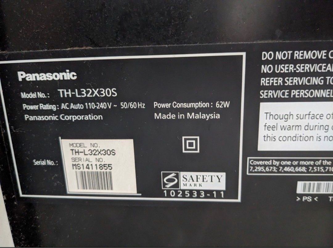 Panasonic 32 inch LCD TV hdmi with wall mount, TV & Home Appliances, TV ...