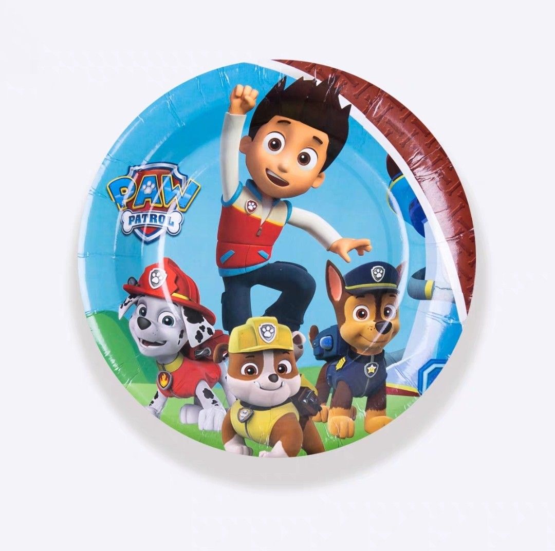 Paw Patrol paper plates plate Happy birthday Party banner, Hobbies ...