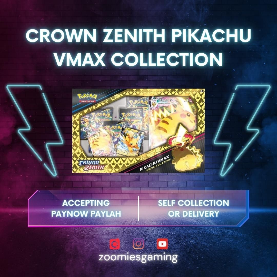 [PO]Crown Zenith Pikachu VMAX Collection Box, Hobbies & Toys, Toys & Games on Carousell