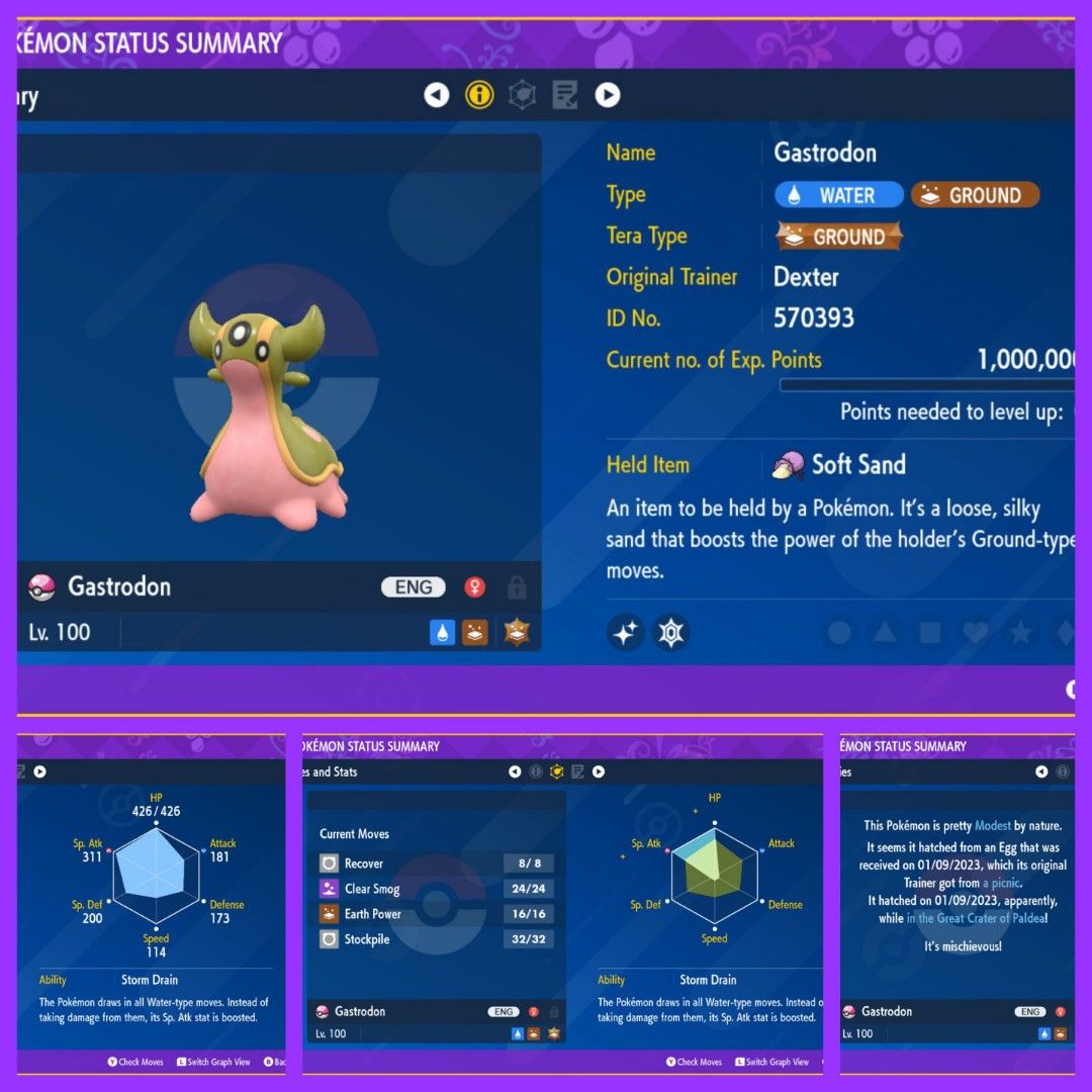 gastrodon evolution violet