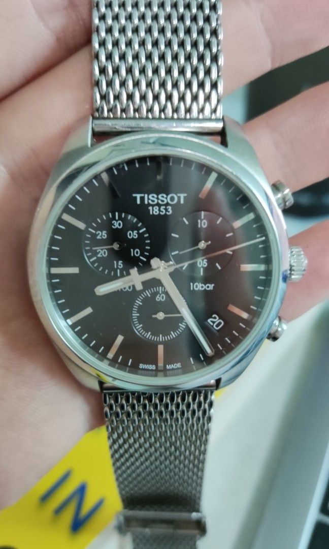 [Preloved] Swiss Made Tissot PR100 Chronograph Quartz Battery Mesh Bracelet 2020, Men's Fashion ...