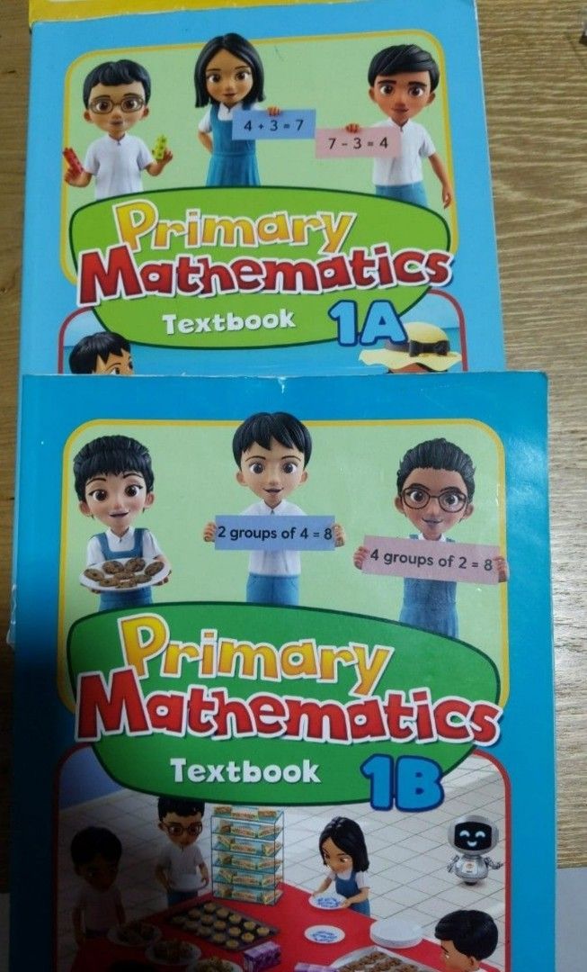 Primary 1. Mathematics Text Book 1A and 1B, Hobbies & Toys, Books ...