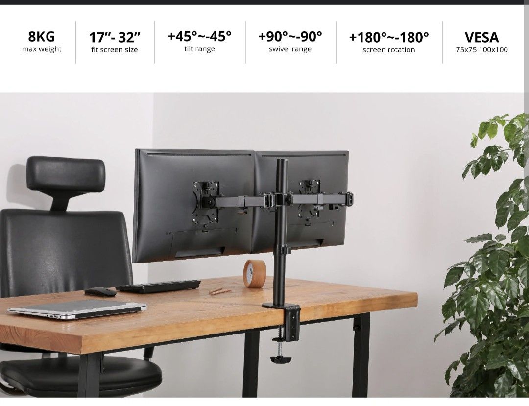 Prism+ Vantage Dual Monitor VESA monitor arm, Computers & Tech, Parts ...