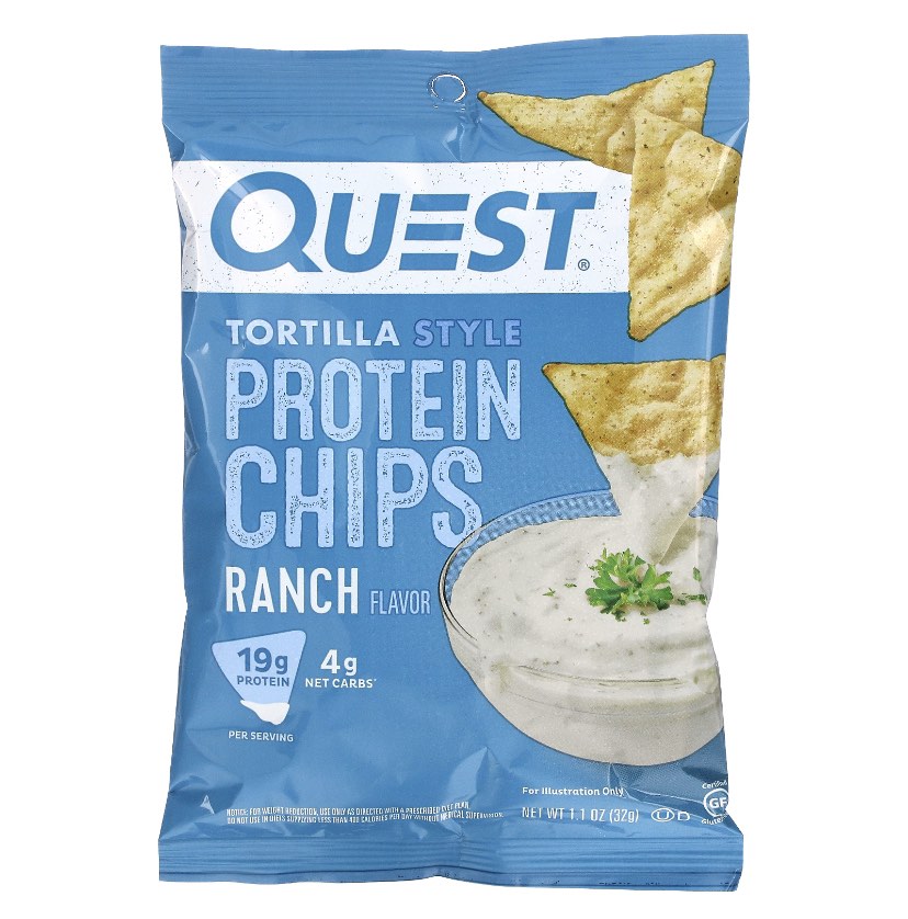 Quest nutrition protein chips, ranch 32g, Food & Drinks, Packaged ...