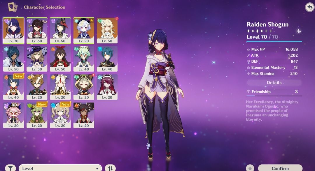 Raiden Shogun + Engulfing Lightning + C6 Sara + Wolf Gravestone + Qiqi ...