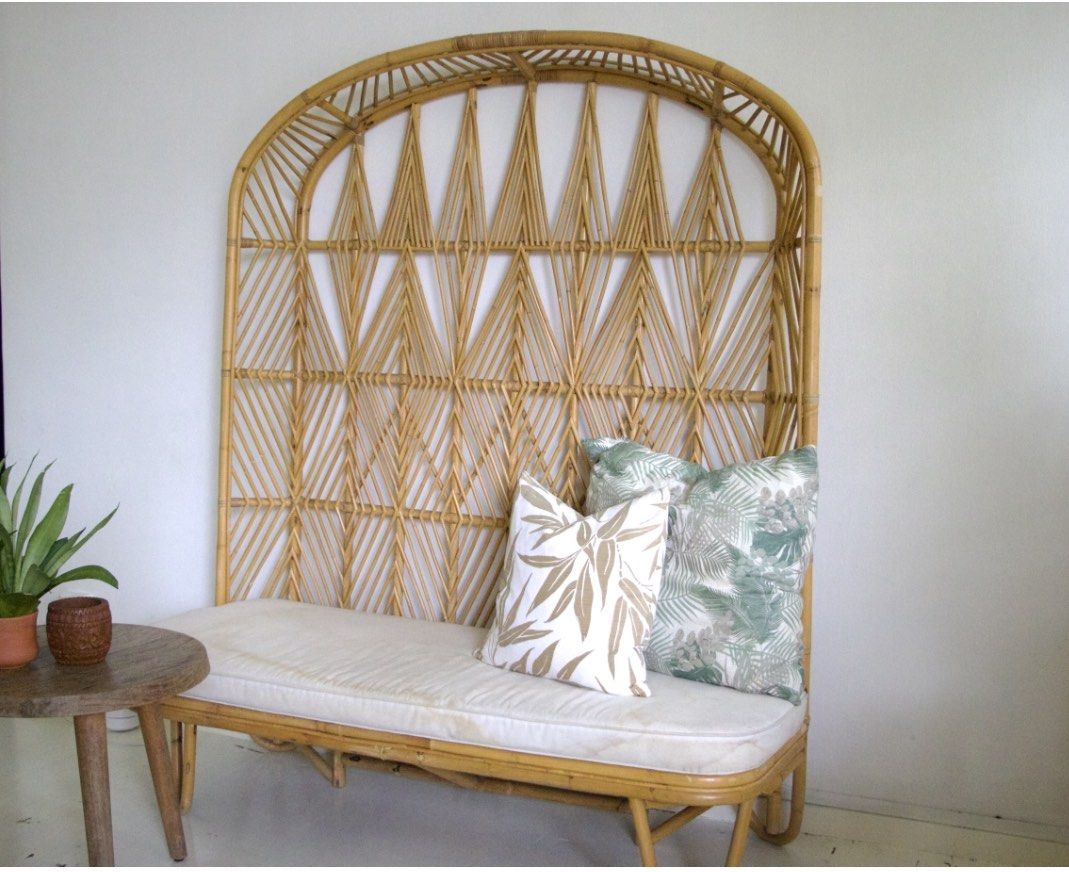 Rare Custom Bali Rattan Sofa, Furniture & Home Living, Furniture, Sofas ...