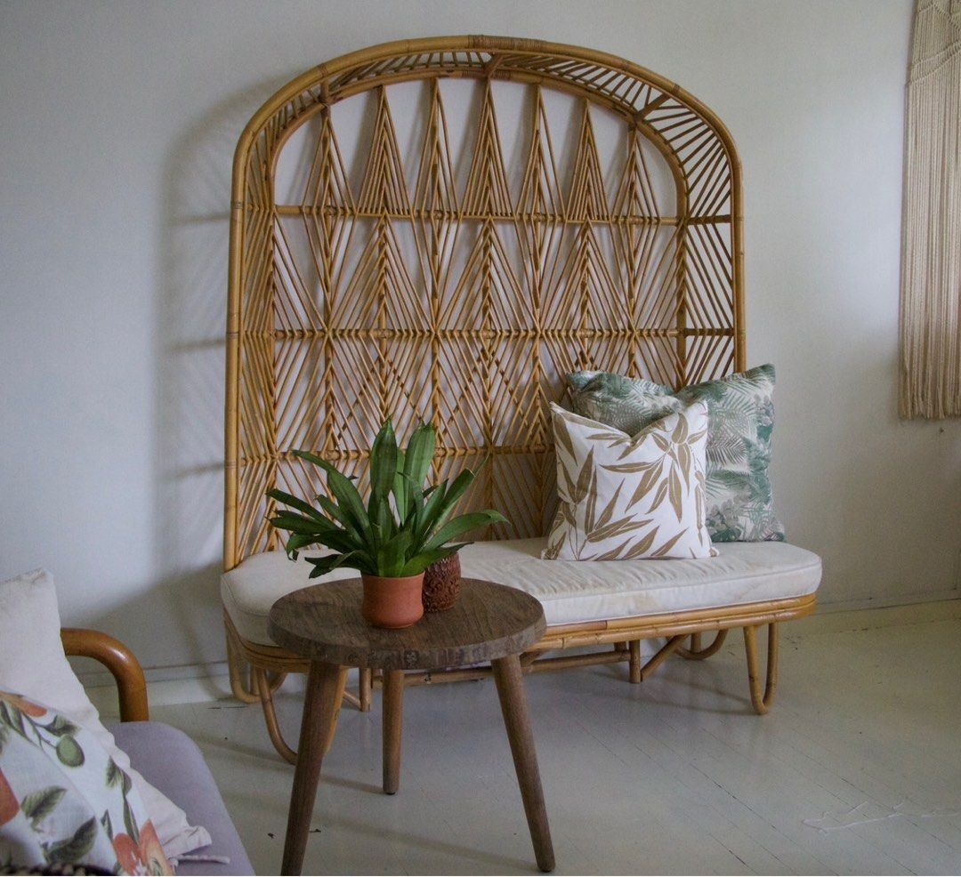 Rare Custom Bali Rattan Sofa, Furniture & Home Living, Furniture, Sofas ...